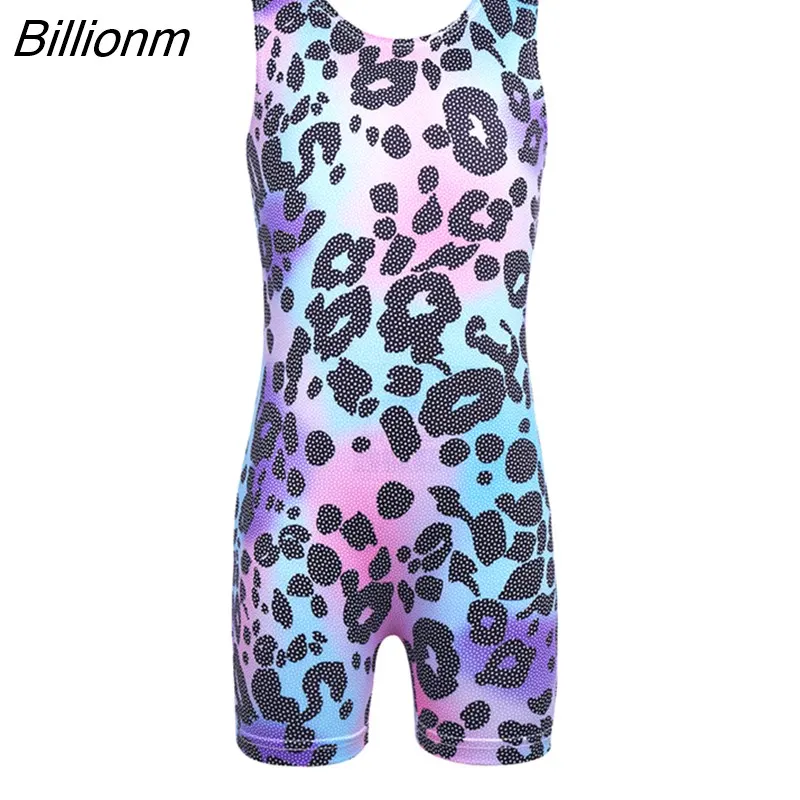 Billionm Shiny Leopard Pattern Gymnastics Leotards for Girls Ballet ...