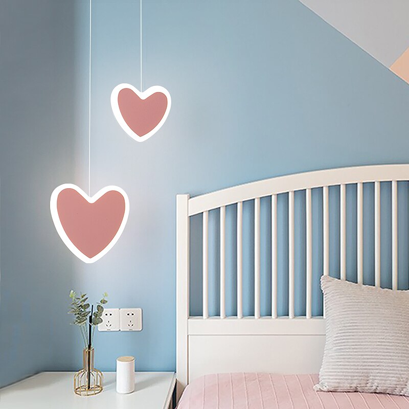 creative cute heart-shaped LED pendant lights net red shop/aisle ...