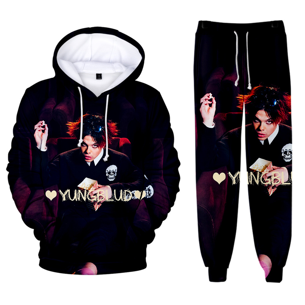 YUNGBLUD Suit Rock Style YUNGBLUD Hoodie and Pants Ideal Present