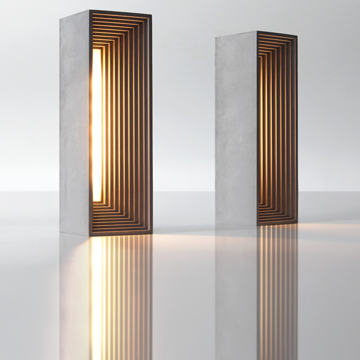 Nordic Concrete Architecture Table Lamp - Dimmable Vintage Night Light ...