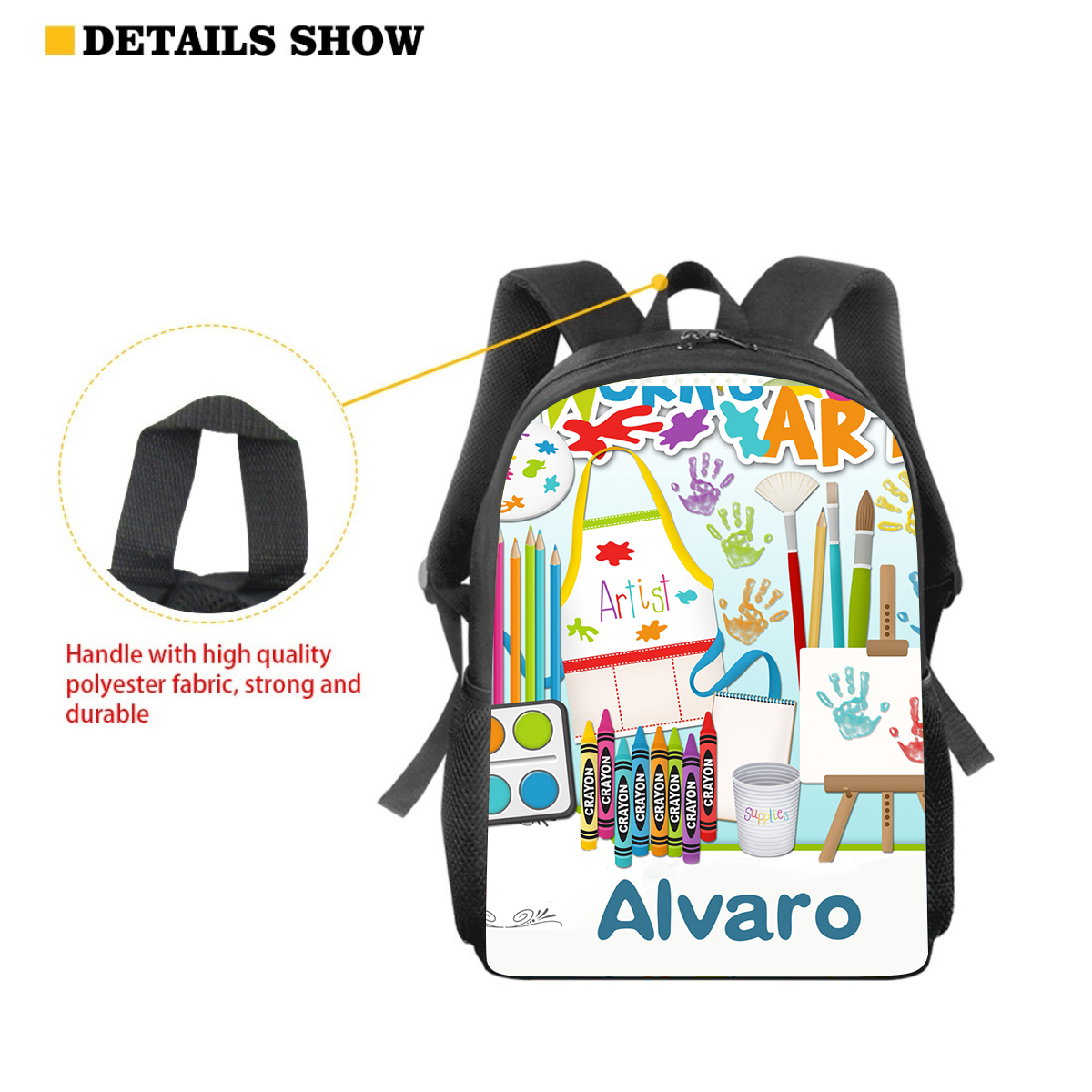 Personalized School Bag Name Backpack, Customized Schoolbag Travel Bag ...