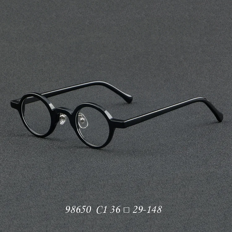 VCKA Acetate Myopia Glasses Frame Men Vintage Retro Small Round ...