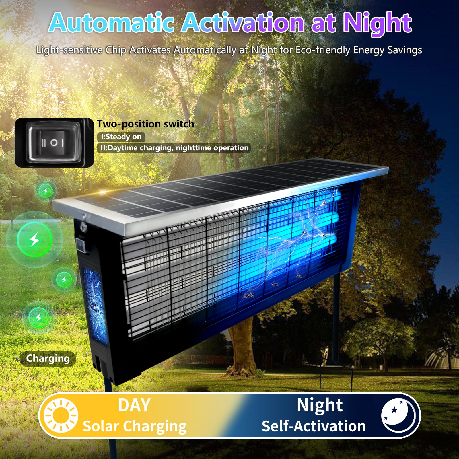 Sakerplus Solar Bug Zapper Outdoor