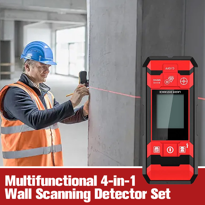 Multifunctional 4-in-1 Wall Scanning Detector Set