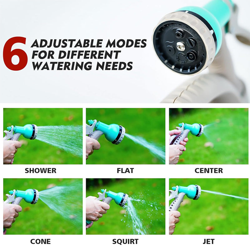 Saker® Retractable Portable Garden Hose Reel with 6 Spray Patterns ...