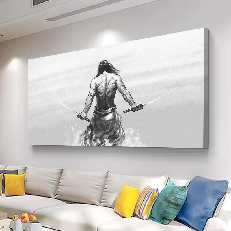 Dual Wield Samurai Canvas Wall Art