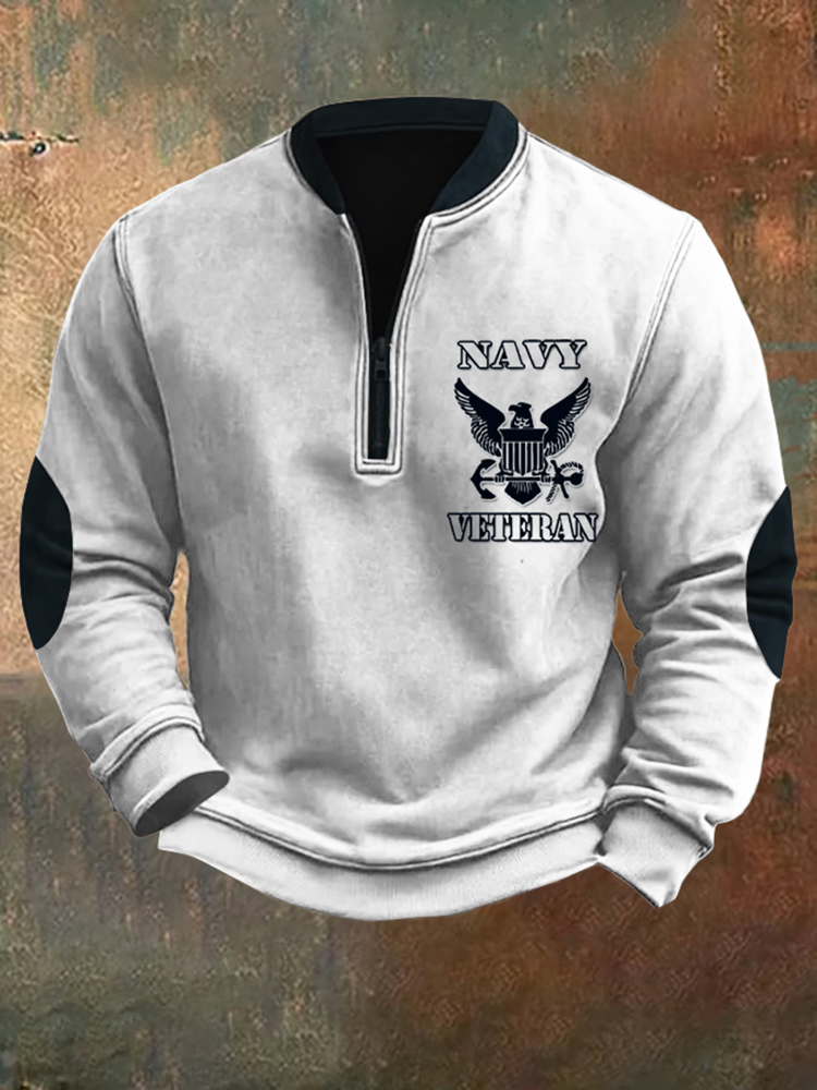 Men's Us Navy Veteran Zipper Sweatshirt