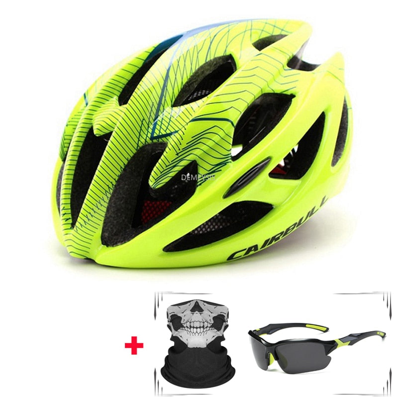 Llyge Ultralight Cycling Helmet With Polarized Glasses Adjustable ...