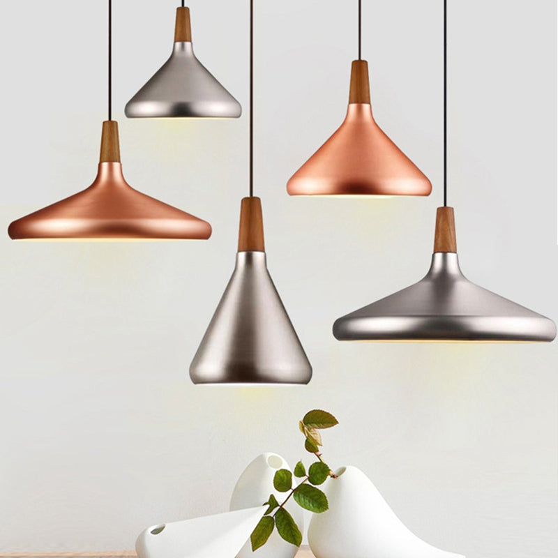 Brushed Gold/Silver Modern Pendant Lights Industrial Kitchen Pendant ...