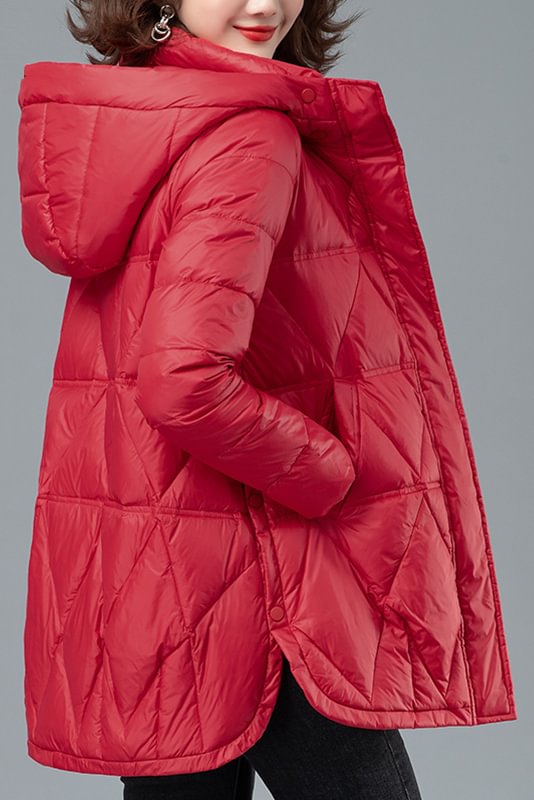 Luxury Black Hooded Thick Long Down Jackets