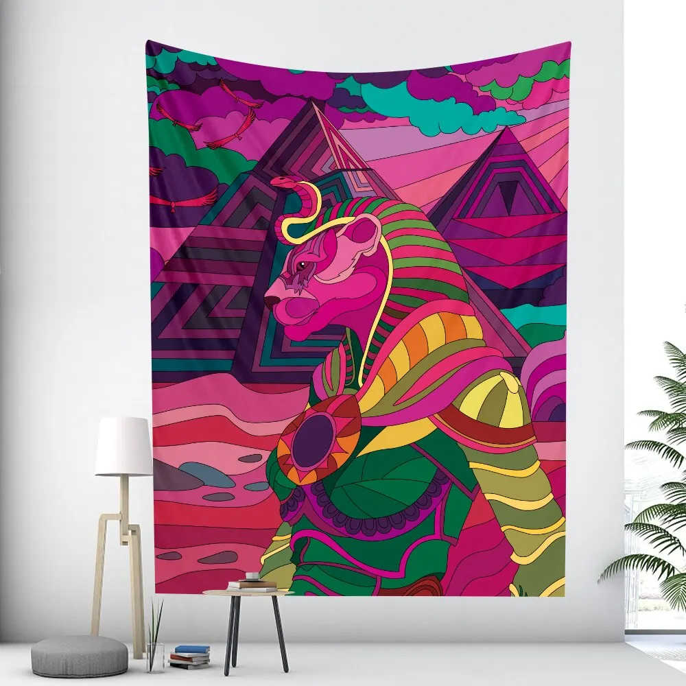 Nigikala Egyptian Murals Psychedelic Scenes Home Decor Art Tapestry ...