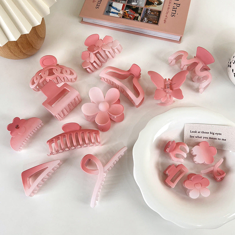Gradient Frosted Cherry Blossom Pink Grab Clip