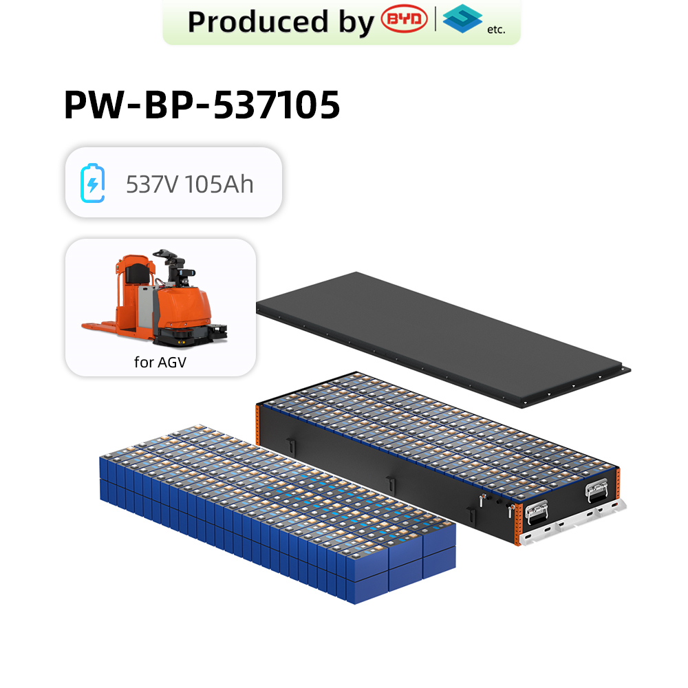 BYD 537.6V 105Ah LFP Lithium Ion LiFePO4 Battery Packs for AGV
