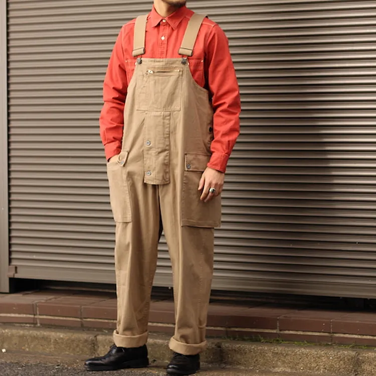 American Style Loose Straight Overalls (adjustable)