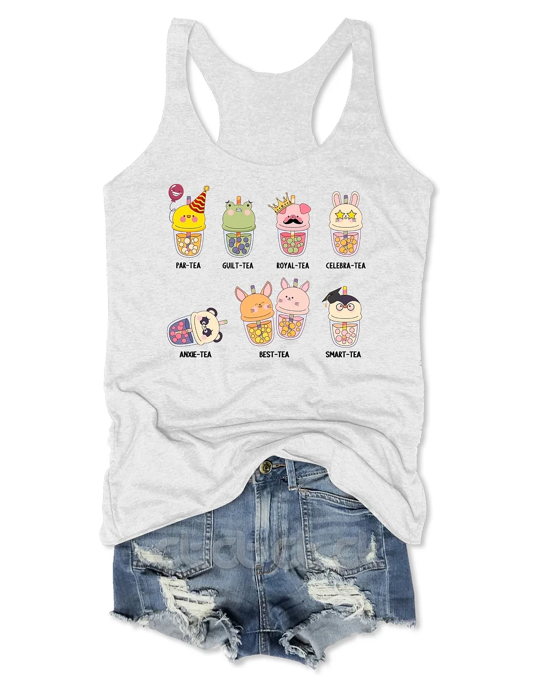 Cute Boba Milk Tea Tank