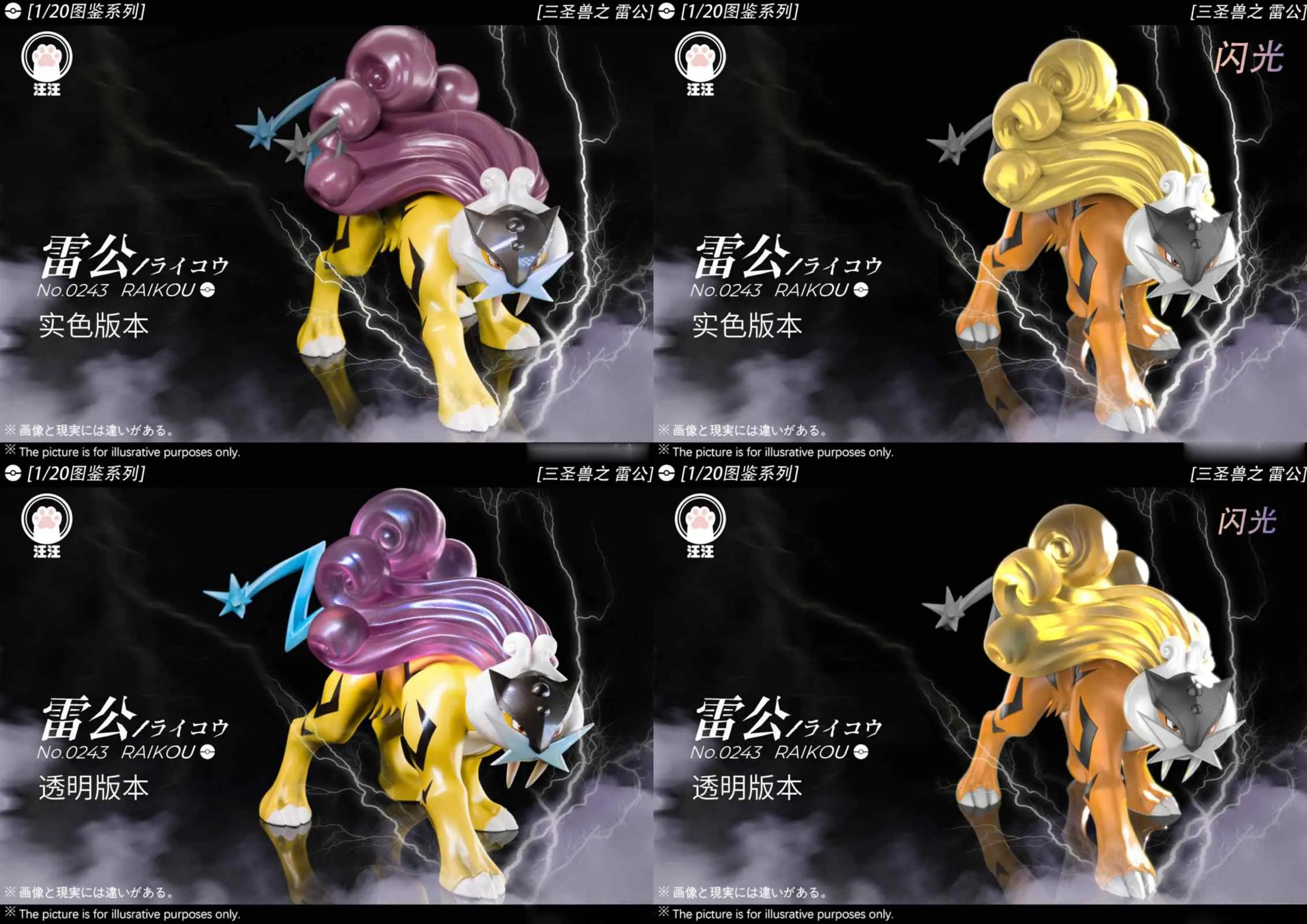 1/20 Scale World Zukan Legendary Beasts Series 002 Raikou - Pokemon ...