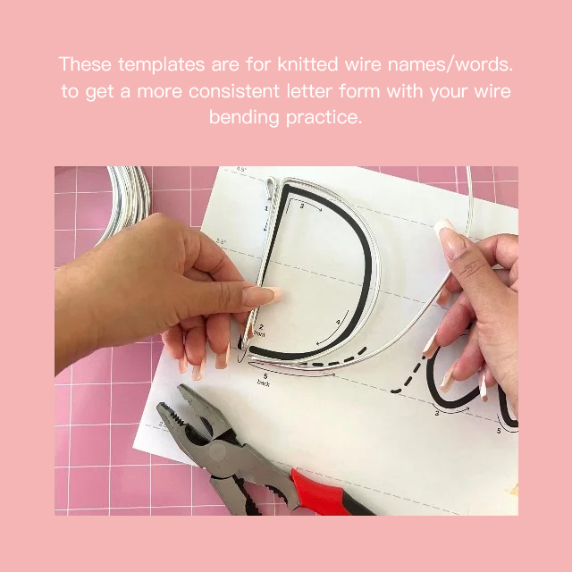 Printable Letter Templates for Knitted Wire | Tricotin | Digital Download