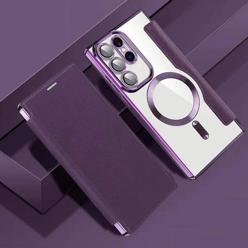 Samsung 2025 new leather texture flip phone case
