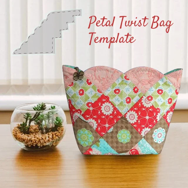 Patchwork Petal Storage Basket Template Set - Include Tutorial