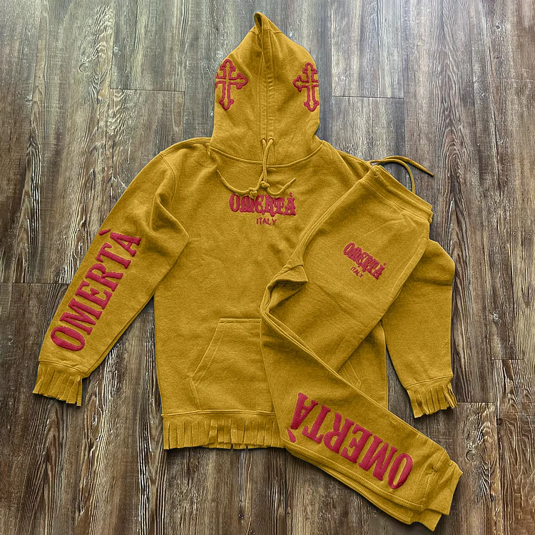 Street hip-hop fringe fringe ginger suit