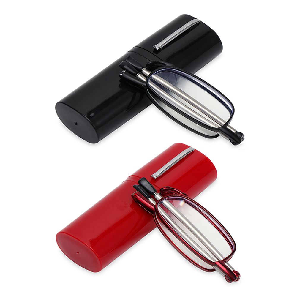 MINI Folding Reading Glasses Men Women Small Metal Square Frame ...
