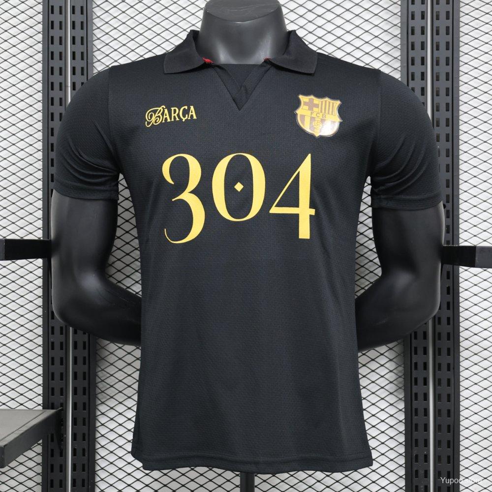 Player Version 2024-2025 Barcelona Kopa Trophy Lamine Yamal Polo Black ...