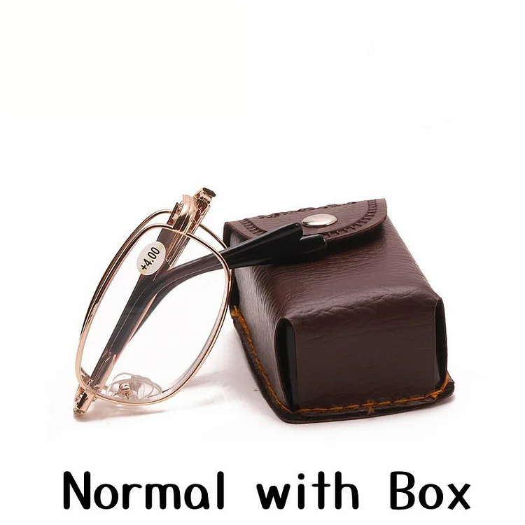 Men Women Folding Reading Glasses with Box Unisex Portable Foldable Far ...