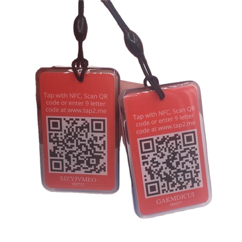 NFC Pet ID tag with QR code 28mm small round Android NFC Tag for note 3
