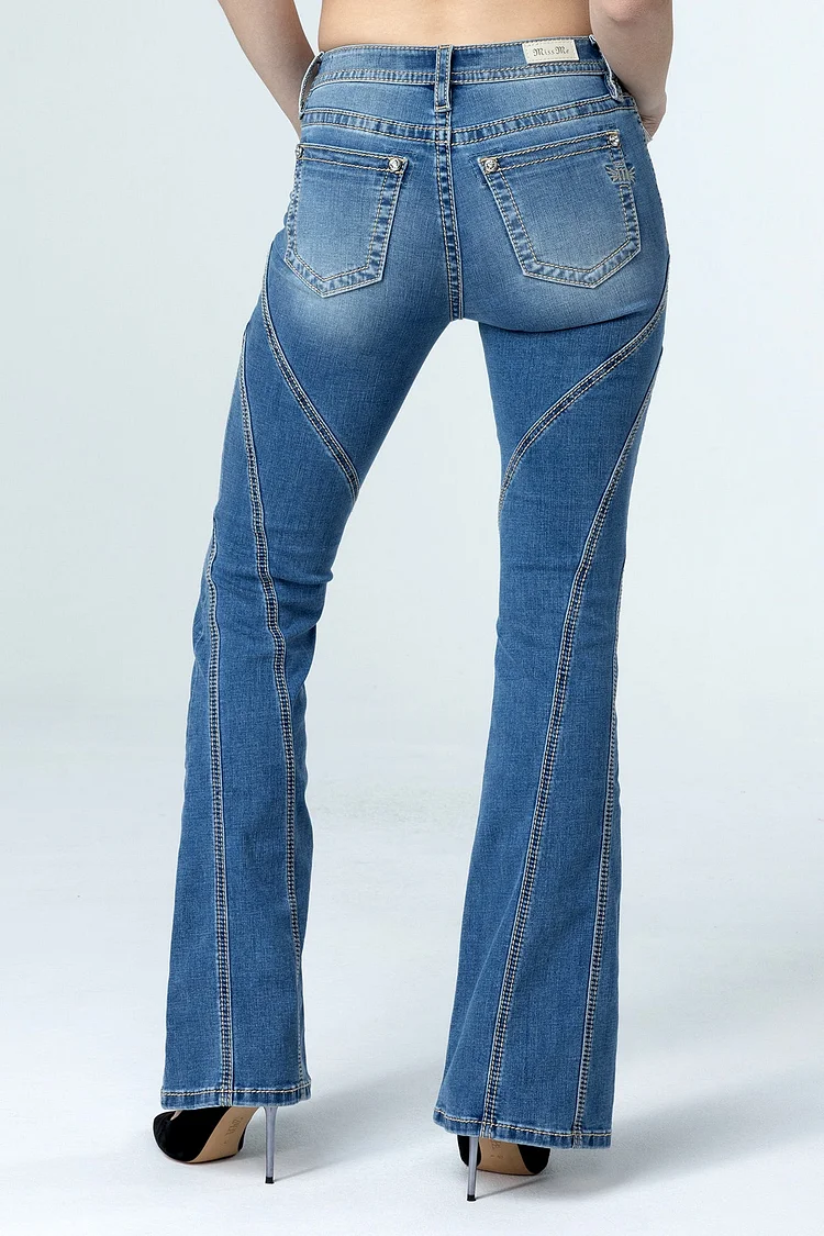Contour Stitch Slim Flare Jeans
