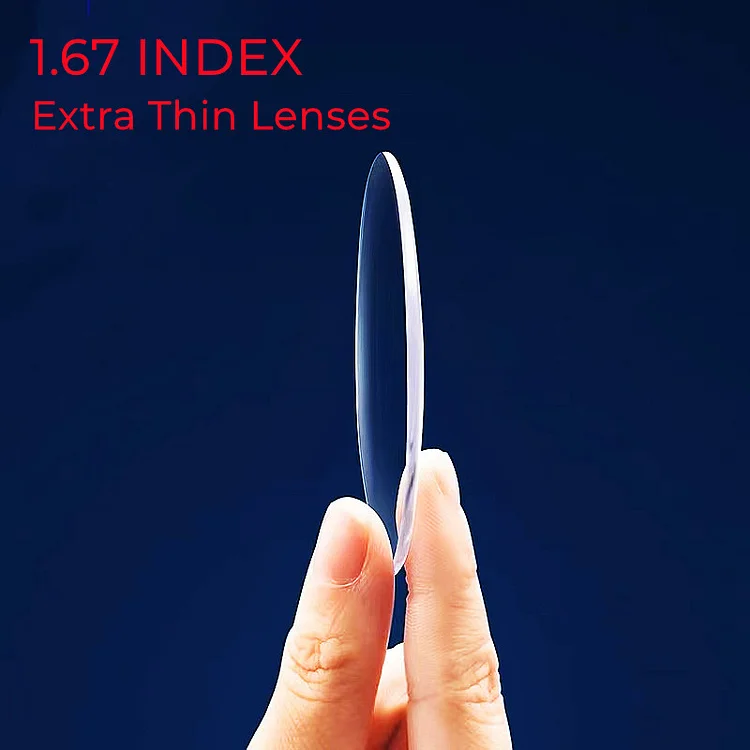 1.67 Aspheric Lenses Organic Resin Lenses Super Thin Anti Reflection ...