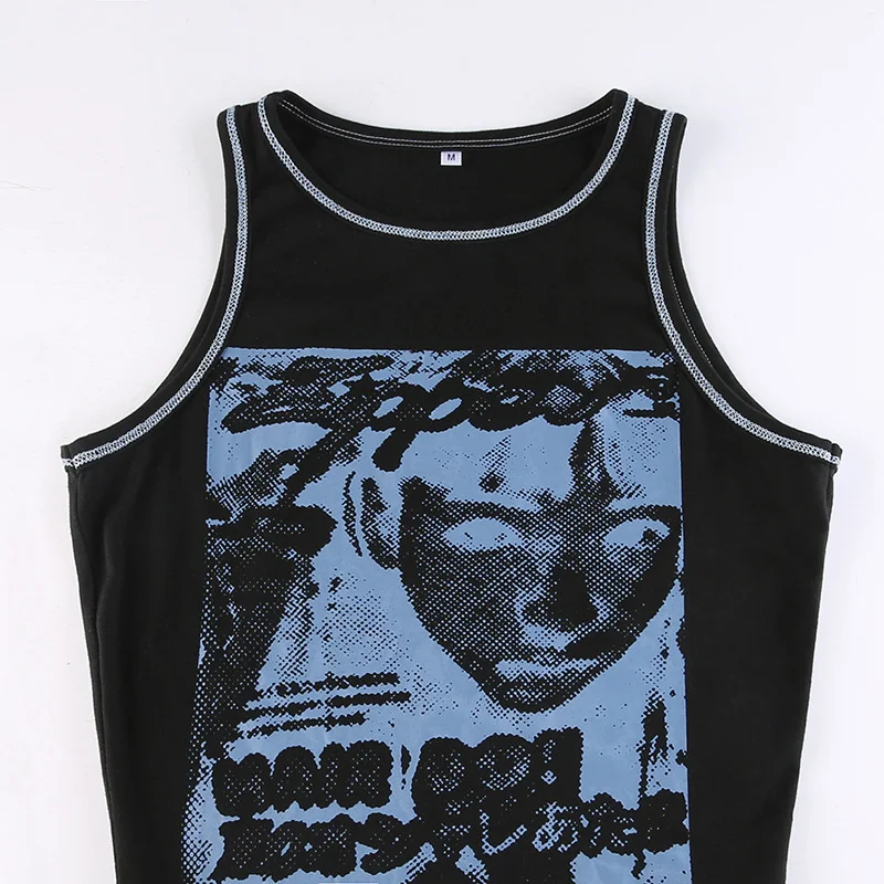 VINTAGE ABSTRACT PORTRAIT TANK TOP