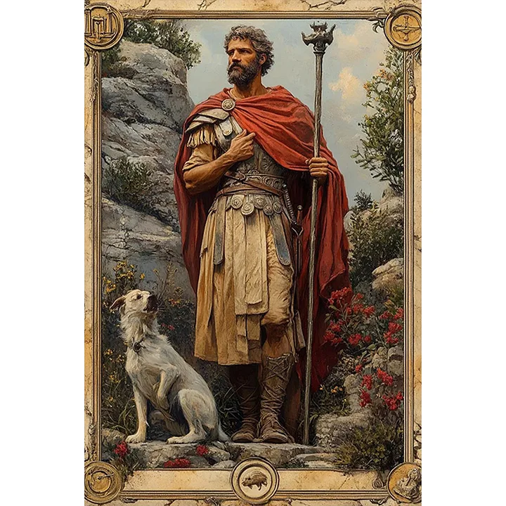 The Fool Tarot Man and Dog (velvet cloth) AB drill full round/square ...