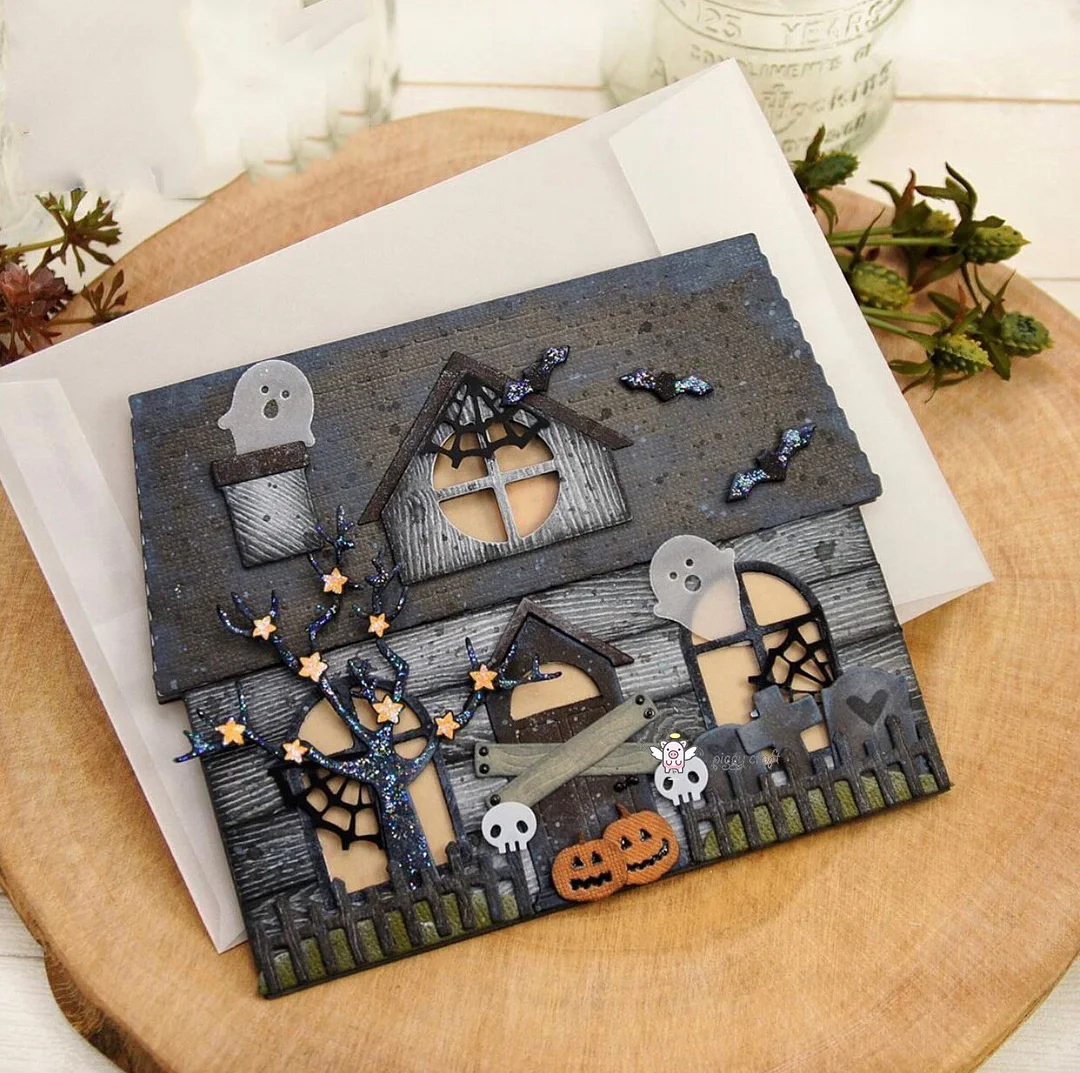 Athvotar Craft metal cutting dies cut die mold Ghost Halloween house ...
