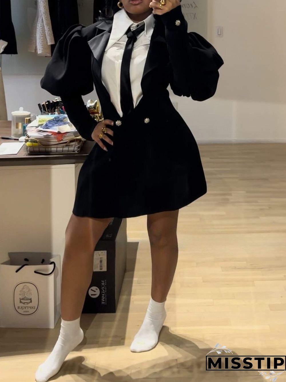 The Unique Black Blazer Dress