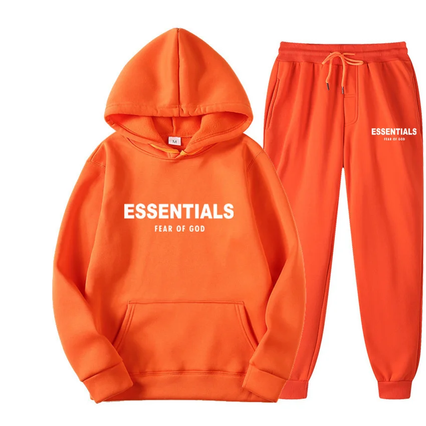 ESSENTIALS Hoodie Fear of God Sweater Suit Hoodie - White Letters