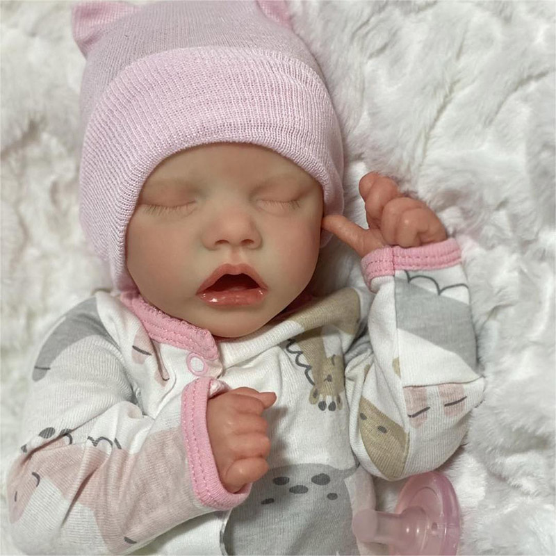 17" Super Realistic Silicone Reborn Sleeping Baby Girl Dolls Joa ...