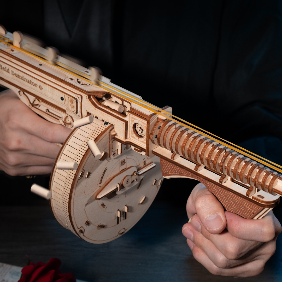 ROKR Thompson Submachine Gun Toy 3D Wooden Puzzle LQB01 | ROKR
