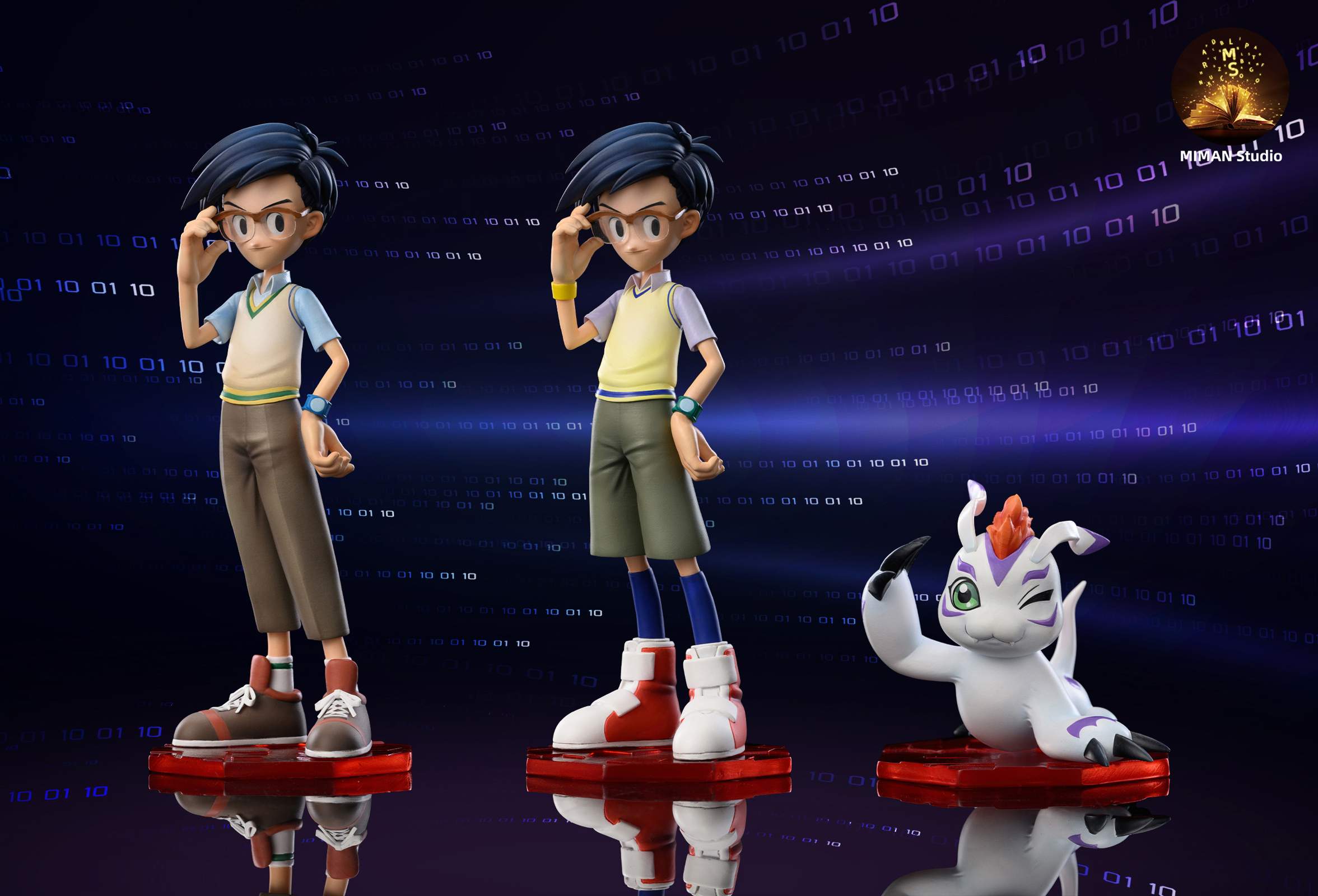 Megahouse Scale Kido Joe & Waving Gomamon - Digimon Resin Statue ...