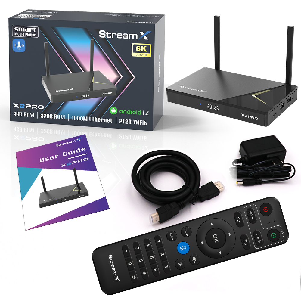 StreamX X2 Pro Android TV Box (2025 Hot Version)