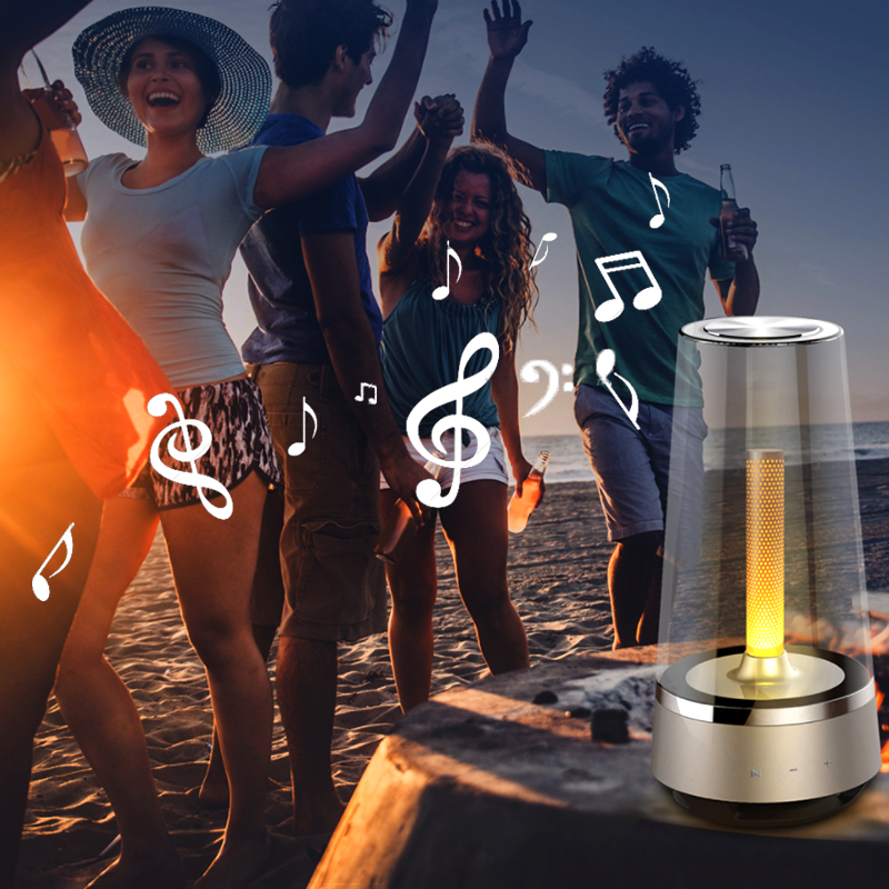 Candle Light Bluetooth Speaker - Portable Stereo Sound HD Audio ...