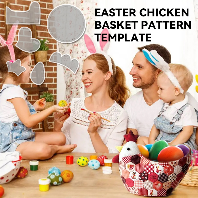 6PCS Easter Chicken Basket Template —With Tutorial