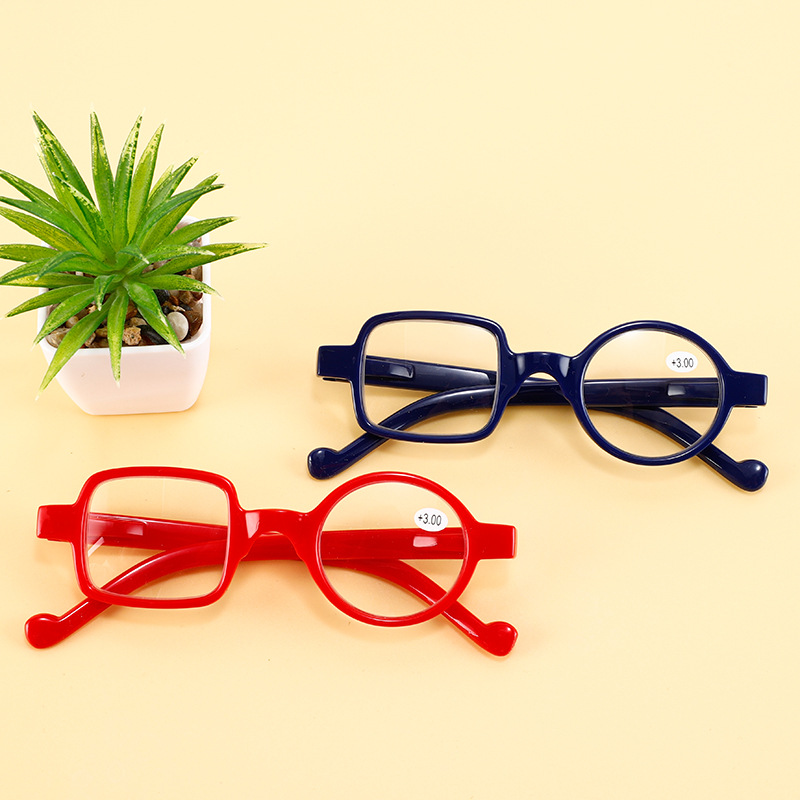 Square Circular Frame Reading Glasses Unisex One Square One Circle ...
