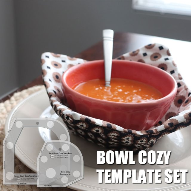 Bowl Cozy Template Cutting Ruler Set 2PCS With Instructions 