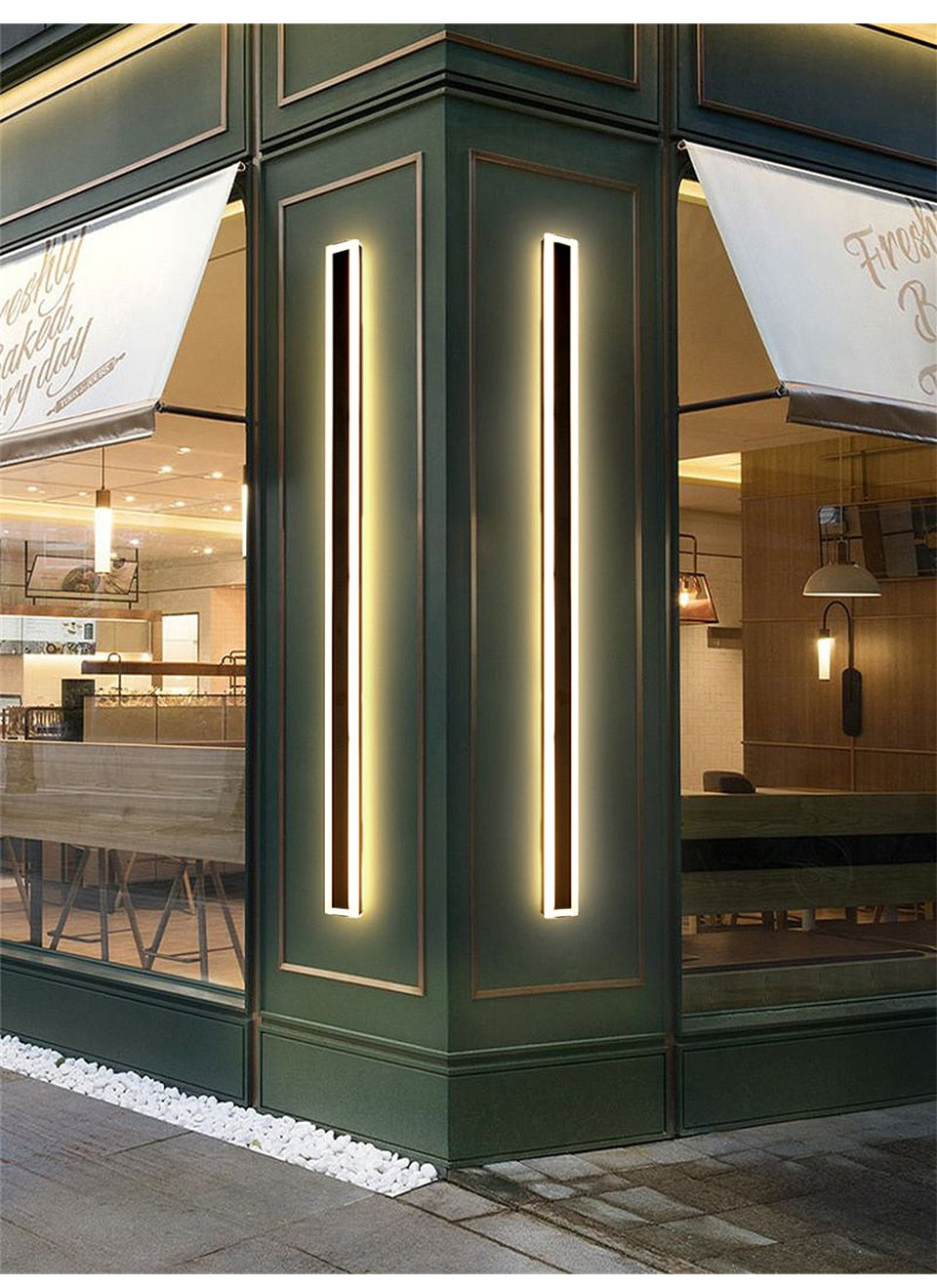 Waterproof Outdoor Lighting Tall LED Wall Lamp IP65 Aluminum Dimmable ...