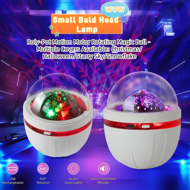 Roly-Poly LED Rotating Starry Night Light