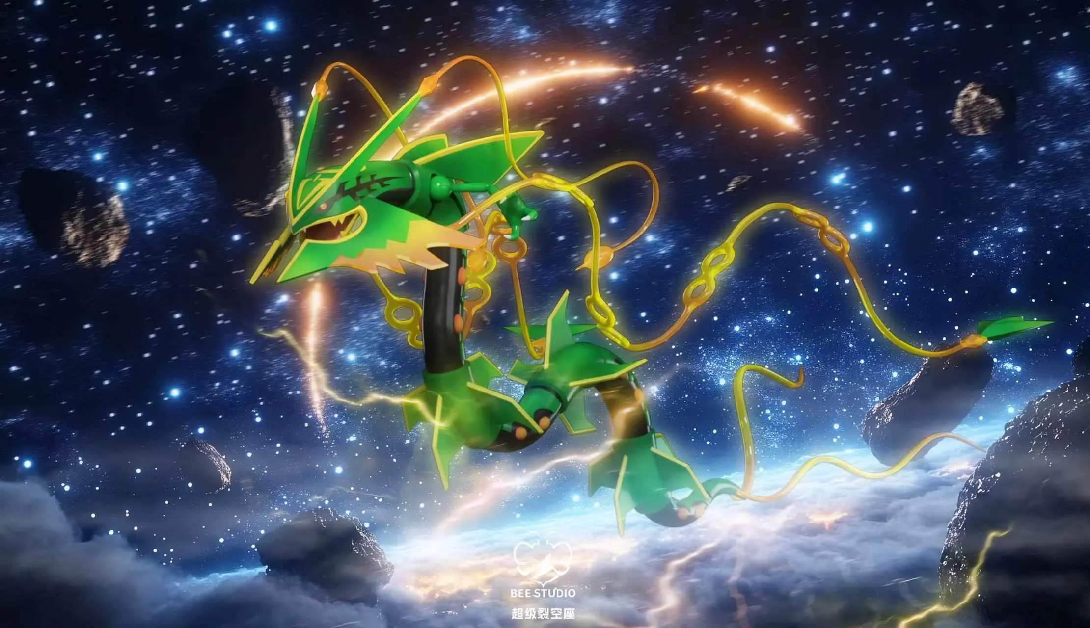 1/20 Scale World Zukan Mega Rayquaza - Pokemon Resin Statue - Bee Studio