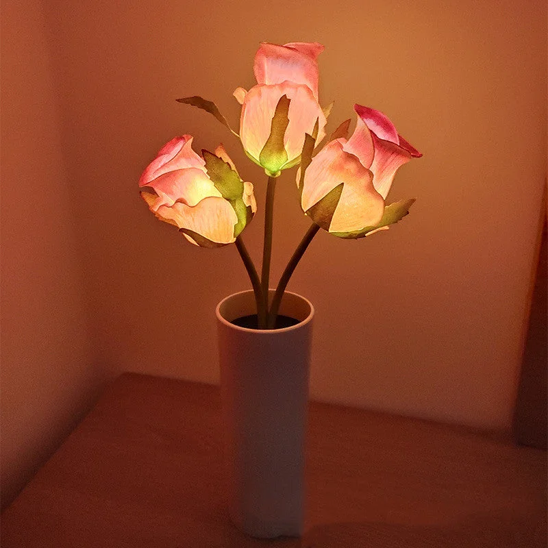 Pink Rose Flower Lamp