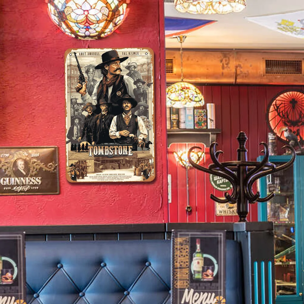 20*30cm/30*40cm-Tombstone West Cowboy-Metal Tin Signs