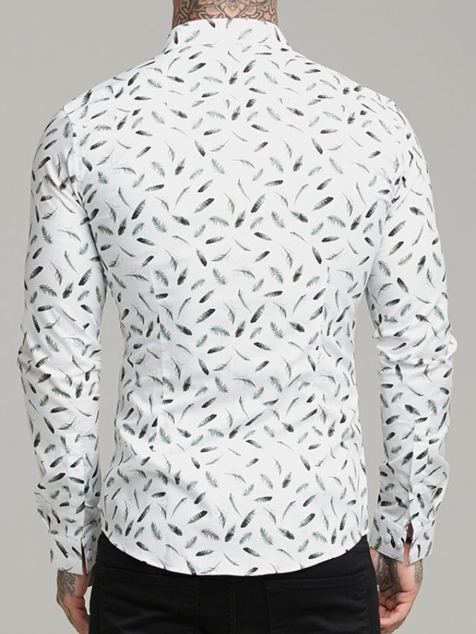 Slim Fit Stretch Print Shirt