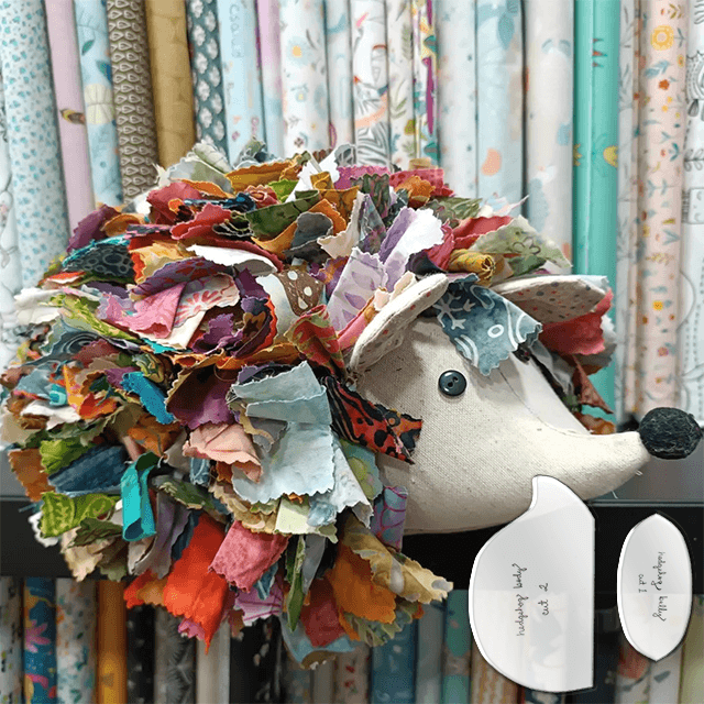 Fabric Ruffle Hedgehog Toy Template-With Instruction
